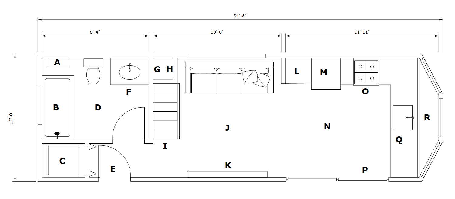 Felicity 10' Wide - Frontier Tiny Homes